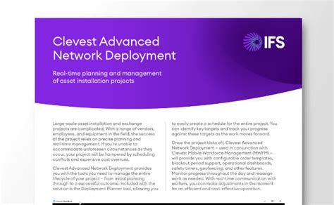 Clevest Advanced Network Deployment Software Solution Ifs