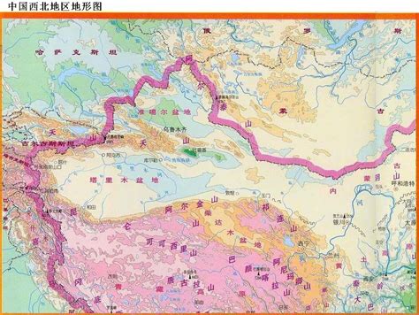西北地形图简图 西北地区地形图 伤感说说吧
