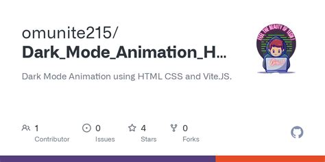 GitHub Omunite215 Dark Mode Animation HTML CSS Dark Mode Animation Using HTML CSS And Vite JS