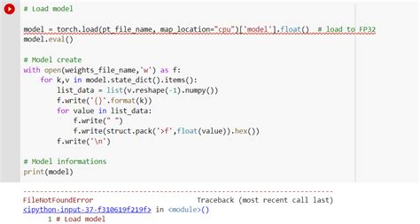 Error Loading The Model · Issue 6113 · Ultralyticsyolov5 · Github