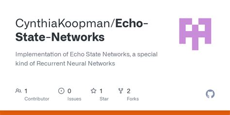 Github Cynthiakoopmanecho State Networks Implementation Of Echo State Networks A Special
