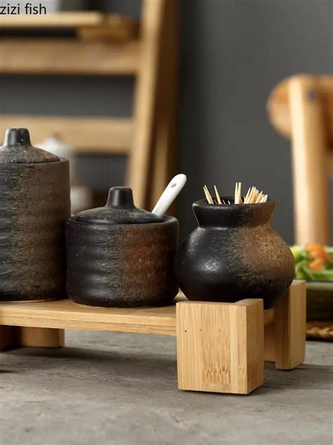 Badu Bg Ретро керамични буркани за подправки Солници и пиперници