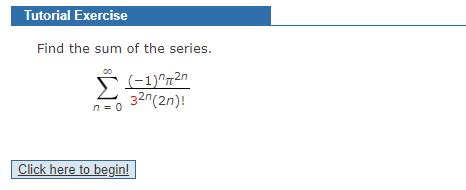 Solved Tutorial ExerciseFind The Sum Of The Chegg Com