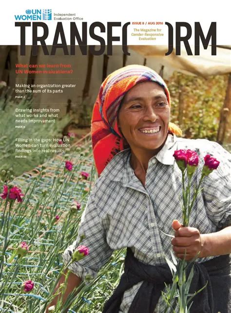 Transform The Magazine For Gender Responsive Evaluation Issue 8 August 2016 Un Women