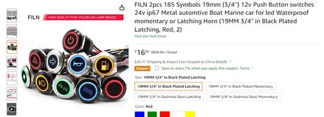 Filn Led Lights Amazon Push Button Switch And Rocker Switch
