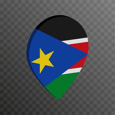 map pointer with south sudan flag vector illustration 17228532 vector