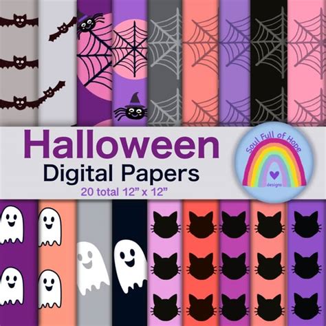 Assorted Halloween Digital Papers Backgrounds By Soul Full Of Hope