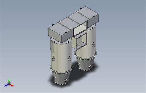 双旋风分离器step模型图纸免费下载 懒石网