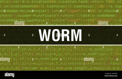 Worm With Digital Java Code Text Worm And Computer Software Coding