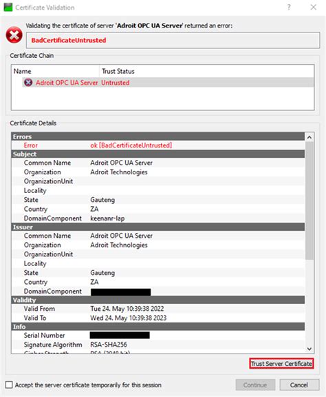 how to configure the opc ua server for adroit 10 and maps 4 smartui