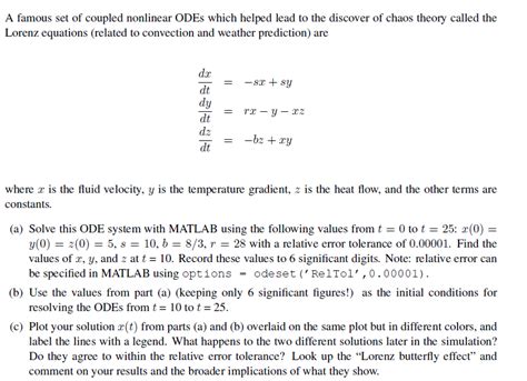 Solved A Famous Set Of Coupled Nonlinear Odes Which Helped