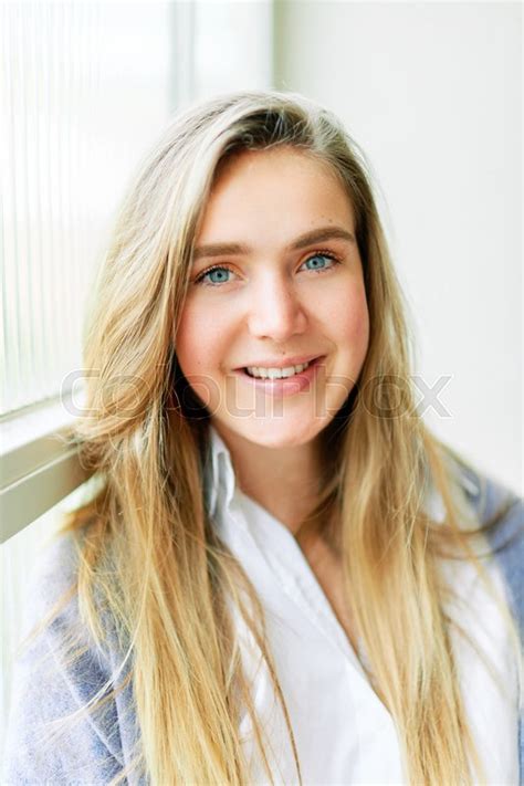 Beautiful 20 Year Old Woman With Blonde Hair