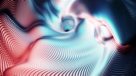 Liquid Structure Moves In Waves From Points Design Abstract 3d