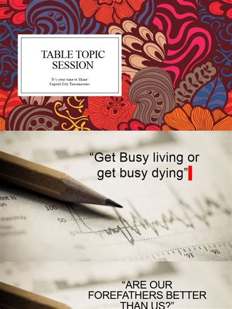 Sample Table Topic Questions Ttm For Toastmasters Pdf