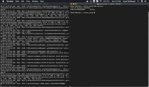 cmd showing that rver jar is pushed but phone is not mirrored