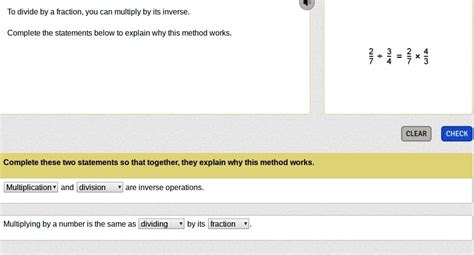 solved to divide by a fraction you can multiply by its inverse