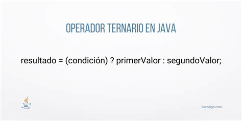 Java Operador Ternario Decodigo Ejemplos De C Digo