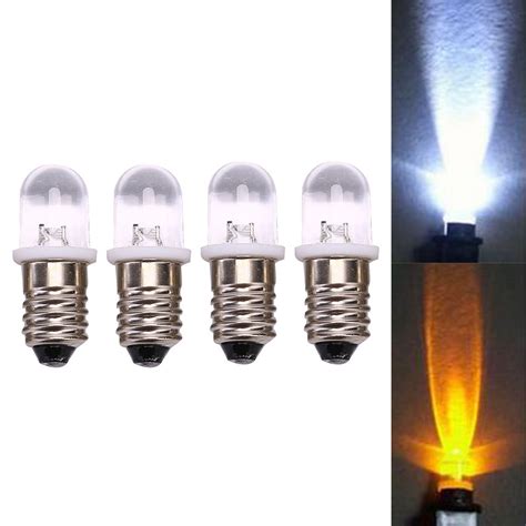 5pcs E10 Led Bulb Dc 3v 45v Instrument Bulb Indicator Bulb Flashlight