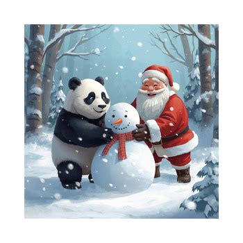 Freebie Poster Panda And Santa Claus Friendship By Eduvoyage Tpt