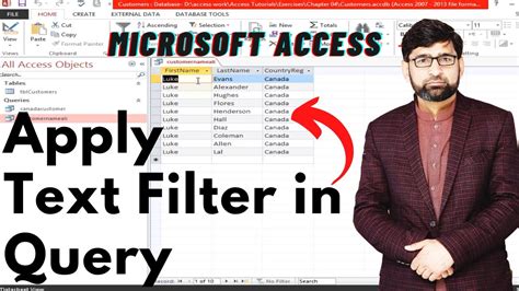 How To Filter Text Data In MS Access A Step By Step Tutorial YouTube