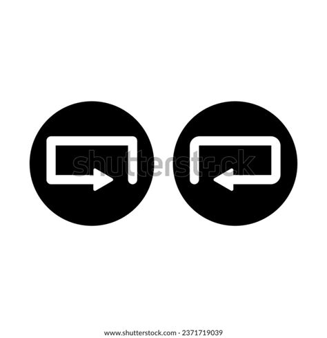 Refresh Undo Redo Rotationrepeat Arrows Isolated Stock Vector Royalty Free 2371719039