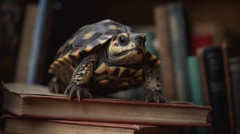 Premium Ai Image A Turtle On A Book