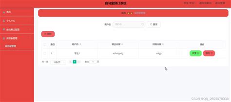 基于springboot的自习室预约管理系统 Csdn博客