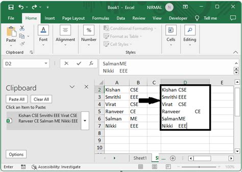 How To Move Multiple Cells Into One In Excel