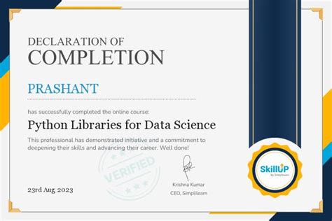 Prashant Dahiya On Linkedin Prashant Has Successfully Completed The Online Course Python