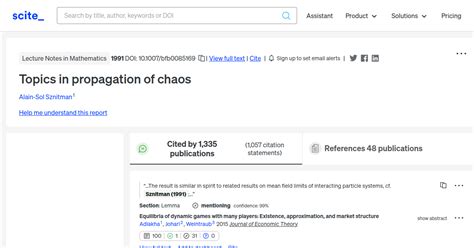 Topics In Propagation Of Chaos