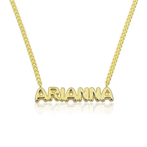 Bubble Name Necklace Lumai Joyeria