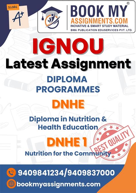 Dnhe 1 Nutrition For The Community Latest Solved Assignment Of Ignou