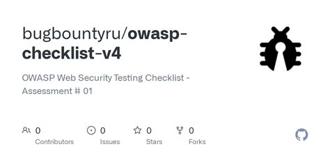 Github Bugbountyruowasp Checklist V4 Owasp Web Security Testing