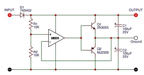 dual rail power supply circuit diagram dual power supply