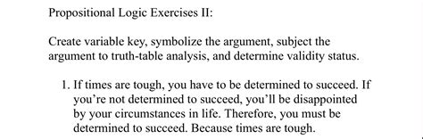 solved propositional logic exercises ii create variable key