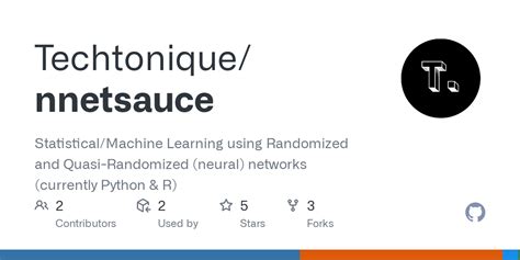 GitHub Techtonique Nnetsauce Statistical Machine Learning Using