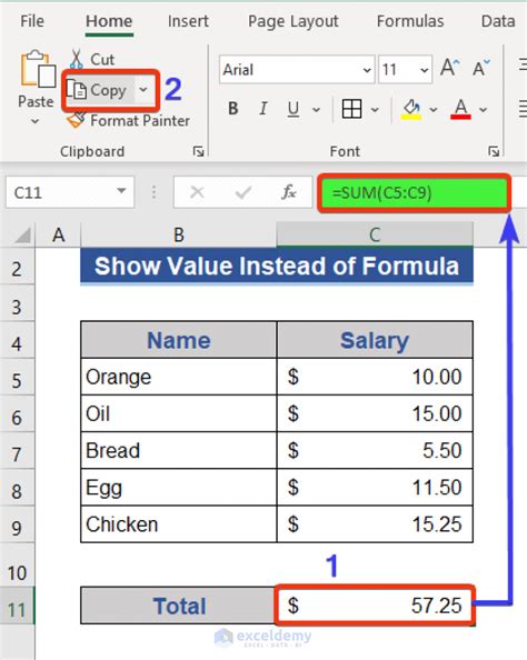 How To Show Value Instead Of Formula In Excel 7 Methods Exceldemy