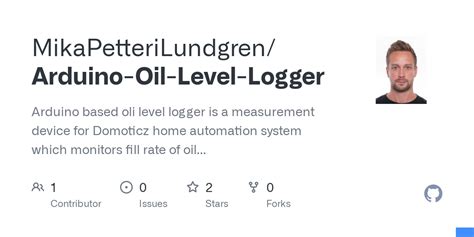 Github Mikapetterilundgren Arduino Oil Level Logger Arduino Based Oli Level Logger Is A