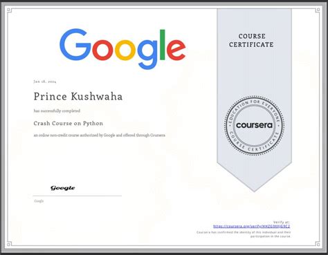 Finished A Python Crash Course With Christine Rafla Prince Kushwaha