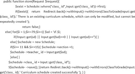 Key Code For Creating Curriculum Schedule Download Scientific Diagram
