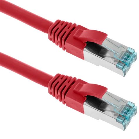 Cable De Red Ethernet 50cm Lan Sftp Rj45 Cat 7 Rojo Leroy Merlin