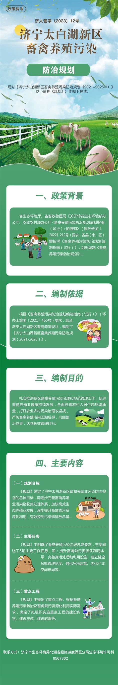 济宁市太白湖新区管理委员会 图文解读 图文解读 济太管字〔2023〕12号关于印发《济宁太白湖新区畜禽养殖污染防治规划（2021 2025