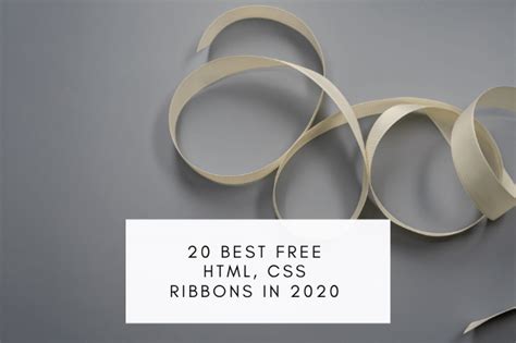 20 Best Free Html Css Ribbons Designs In 2020 Wpshopmart