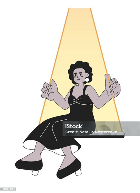 흑인과 백인 2d 만화 캐릭터를 스윙하는 아름 다운 아프리카 계 미국인 여성 2차 도형에 대한 스톡 벡터 아트 및 기타 이미지 2차 도형 가공의 인물 검은색 Istock