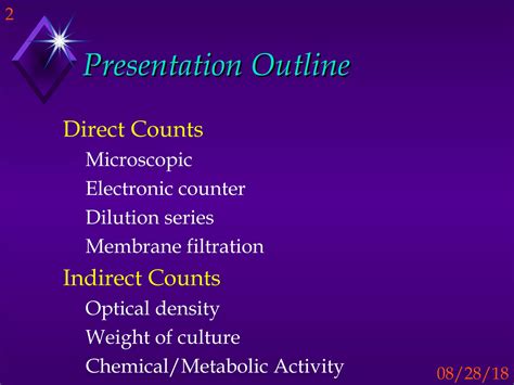 Bacterial Count Method To Count Bacteria Ppt