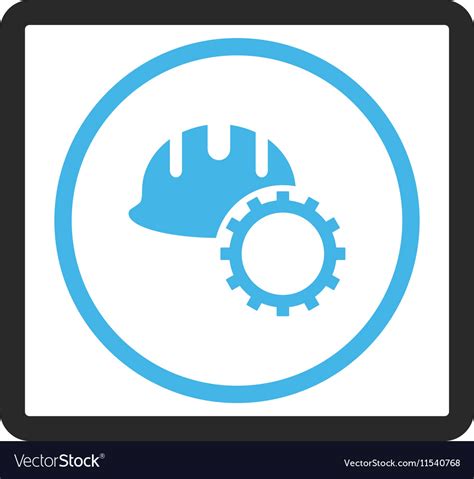 development hardhat framed icon royalty free vector image