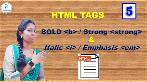 Bold Vs Strong And Italic Vs Em Tag In HTML YouTube