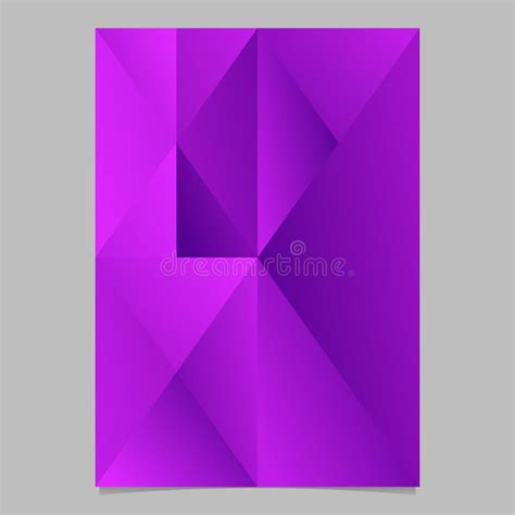 Polygonal Abstract Minimal Triangle Brochure Background Template Stock Vector Illustration Of
