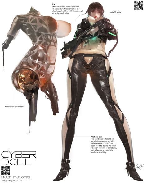 Evan Lee Absurdres Highres 1girl Assault Rifle Barcode Black Jacket Breasts Brown Eyes