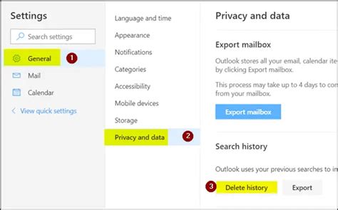 How Do You Delete Search History From Outlook Com